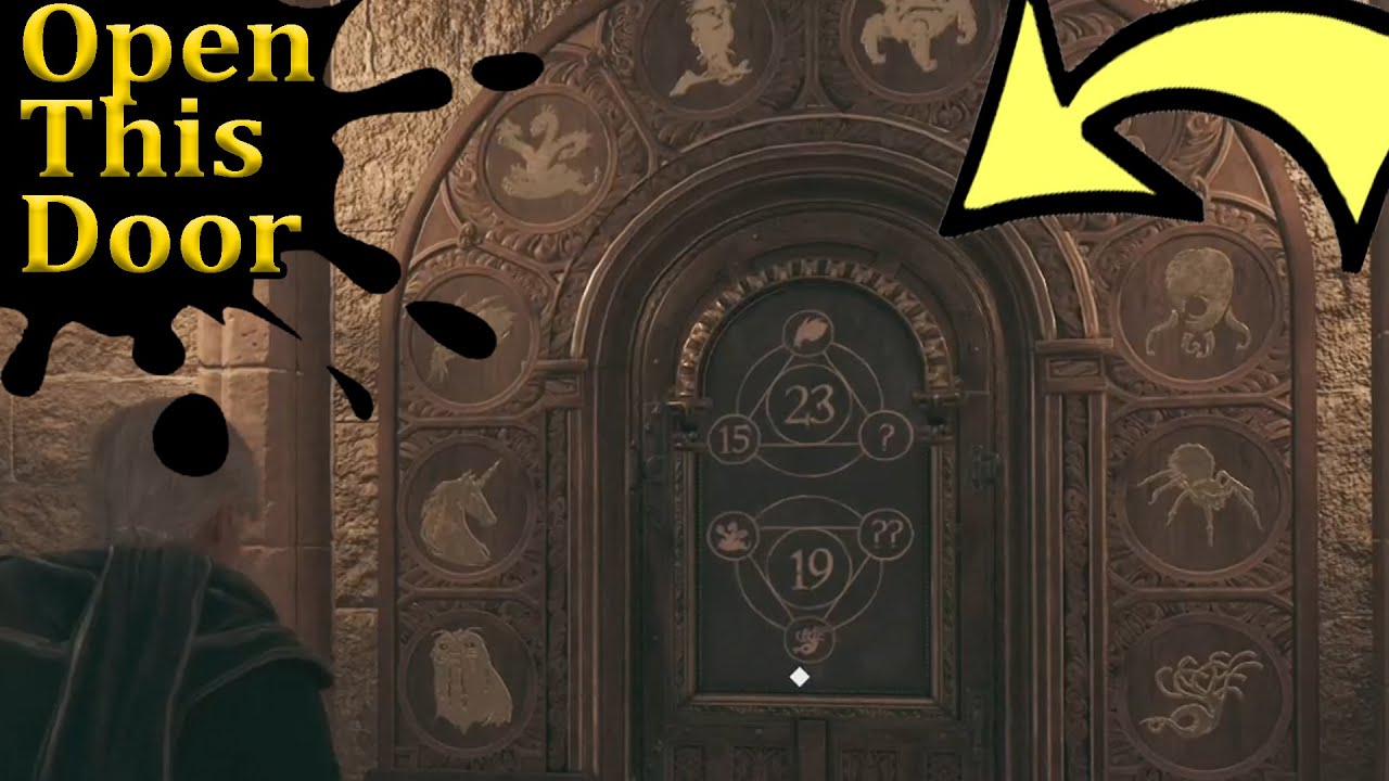 How to open Creature door Grand Staircase Tower hogwarts legacy - YouTube