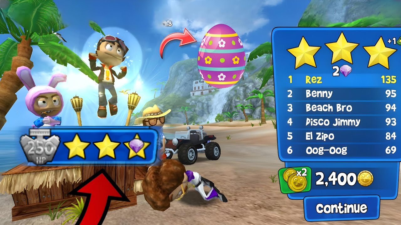 Completing 250 HP And Collecting Easter Eggs - Beach Buggy Racing ...