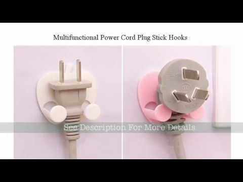 Plug Sticky Hooks - Be Smart and Use Adhesive Hooks - YouTube