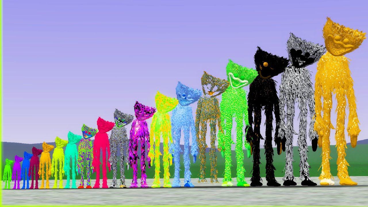 💛LITTLE-BIG COLORFUL HUGGY WUGGY GMOD GAMEPLAY/ gmod ragdoll/ poppy ...