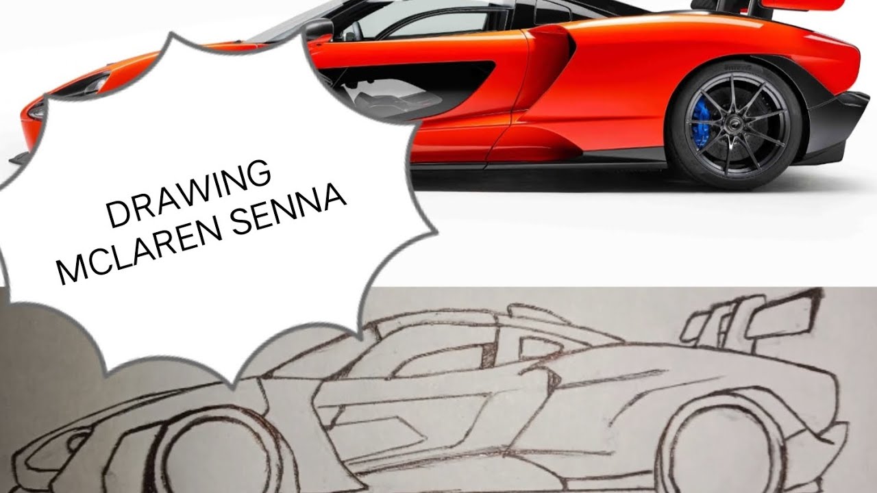 HOW TO DRAW MCLAREN SENNA. drawing McLaren senna . pencil art ...