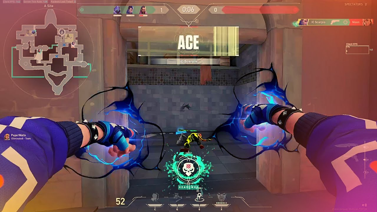 Yoru ACE on Bind pistol round - YouTube