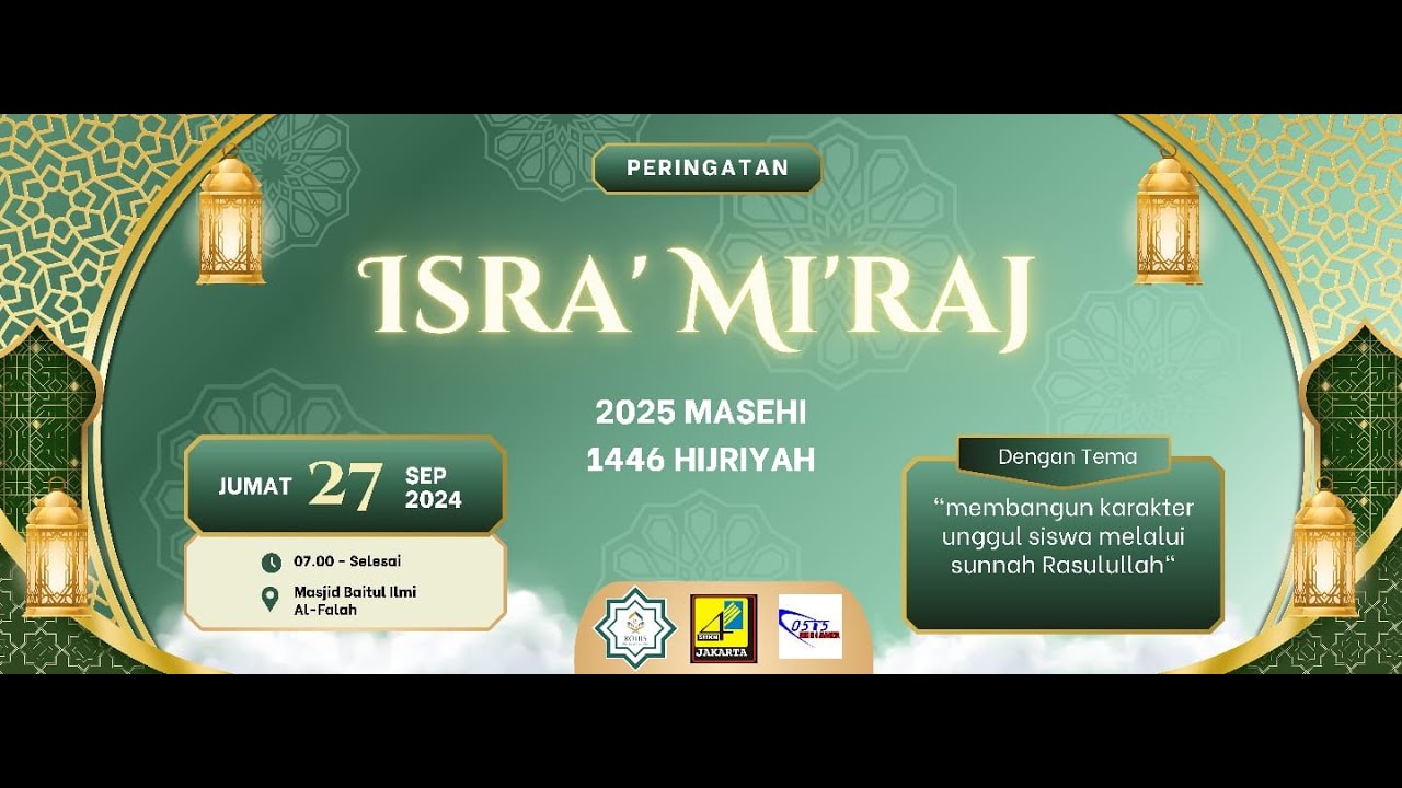 Live Isra' Mi'raj 1446 H Masjid Baitul Ilmi Al-falah - SMK Negeri 4 Jakarta - YouTube