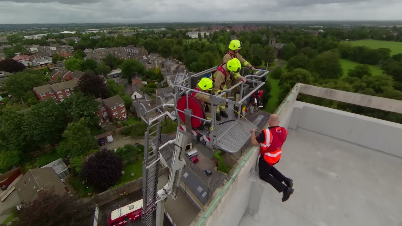Aerial Ladder Platform being used in a training exercise - YouTube