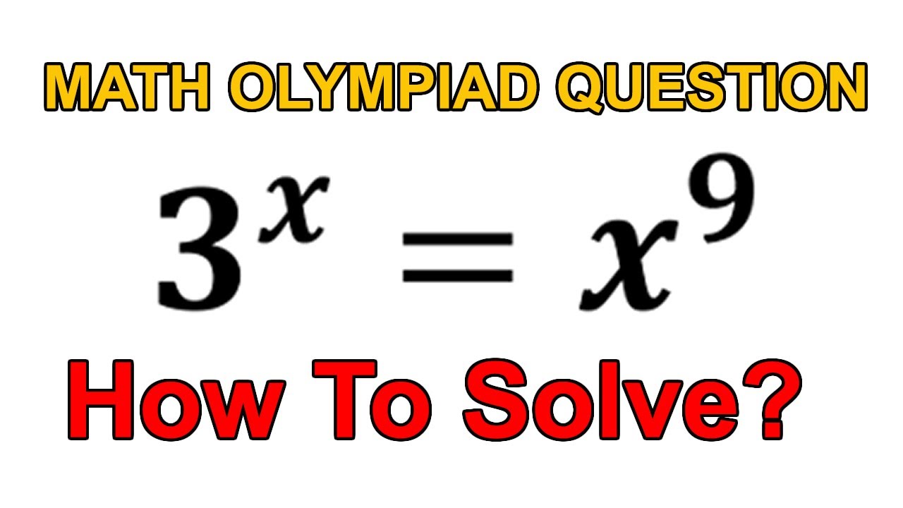 NEW Math Olympiad Exponential Question 2024 - You Must Watch for Higher ...