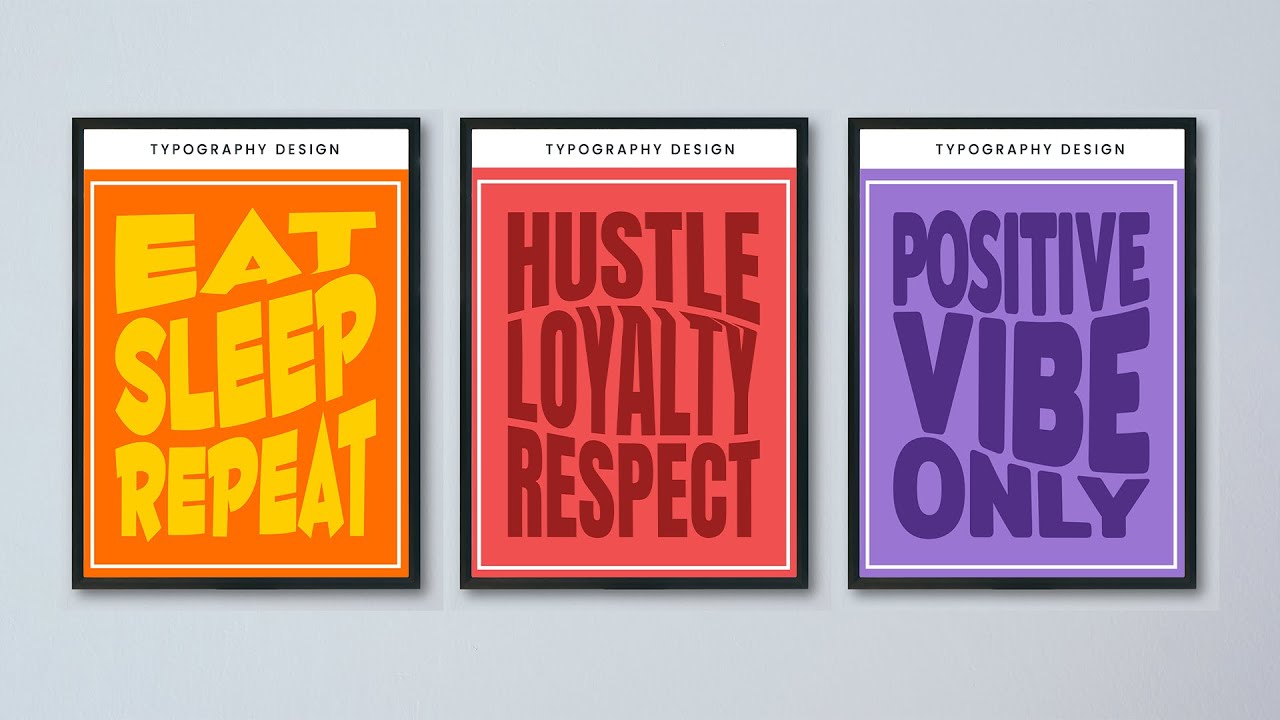 Typography Poster Design | Adobe Illustrator | 2022 - YouTube