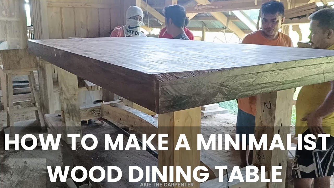 How To Make a Minimalist Wood Dining Table Full Process From Start to ...