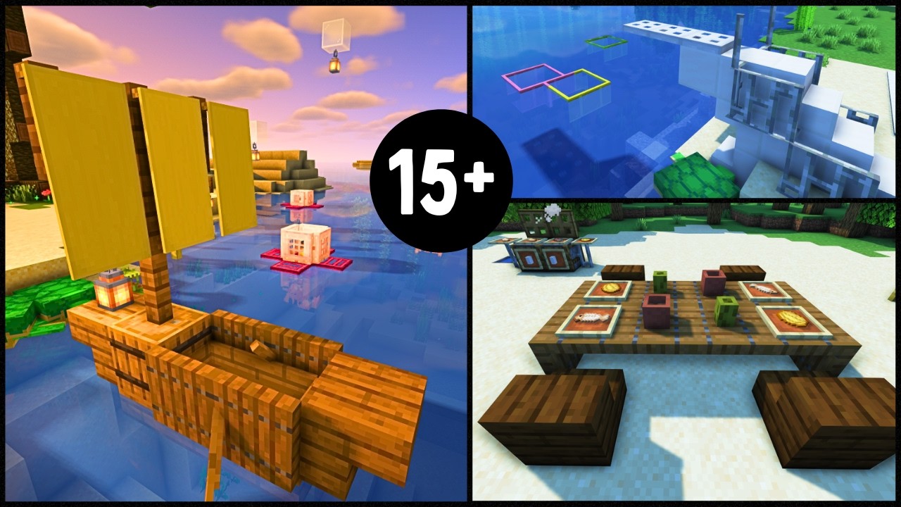 15+ Best Summer Build Hacks Minecraft (Tutorial) - YouTube