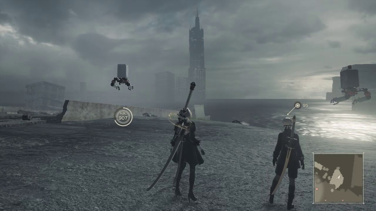 Nier : Automata Ep 42 Pod B + Arma Lancia calibro 3 + Pesca : Città ...
