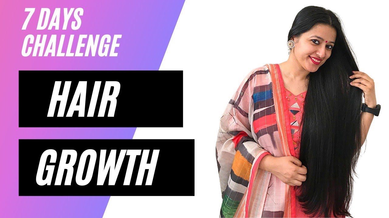 7 Days Hair Growth Challenge for Strong Healthy Shiny Hair || Self Care ...