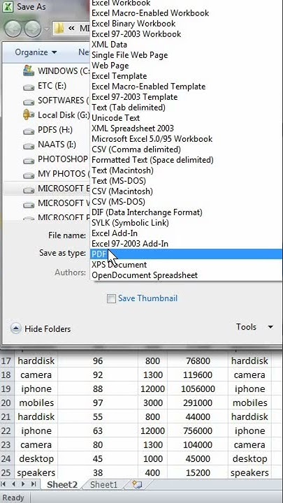 How to convert Excel sheet to PDF || Excel to pdf || Workbook to PDF ...