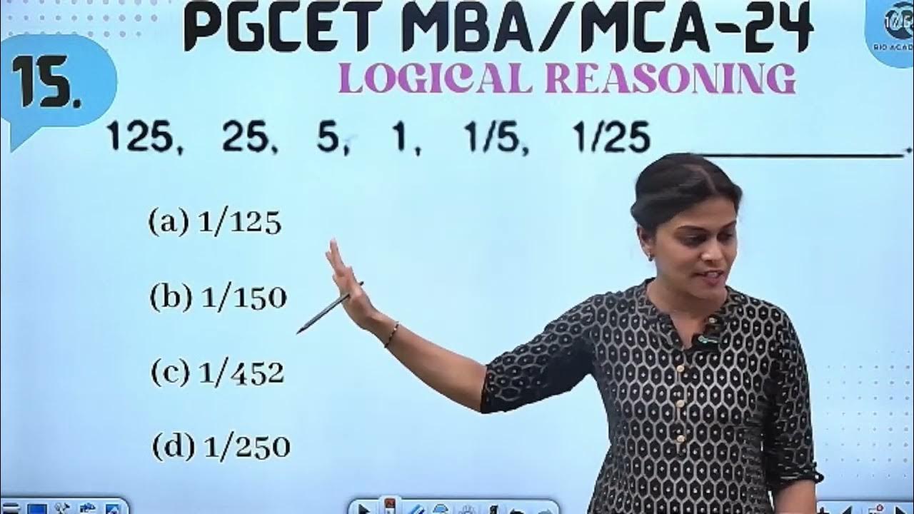 PGCET MBA/MCA-2024 | Logical Reasoning | Number Series | Part-6 - YouTube