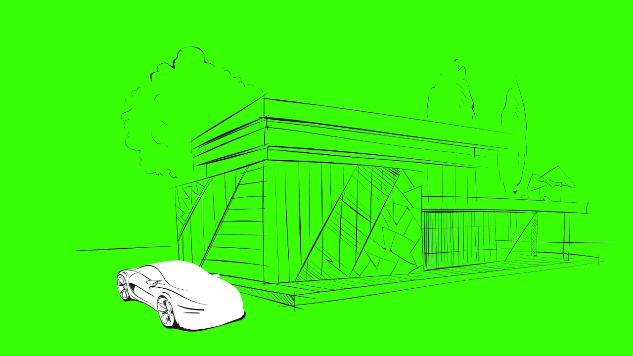 Green Screen-building animation - YouTube
