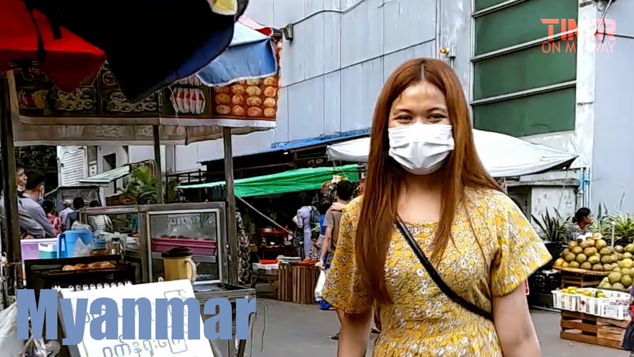 Burmese People's Life View in street market in Yangon Myanmar - YouTube