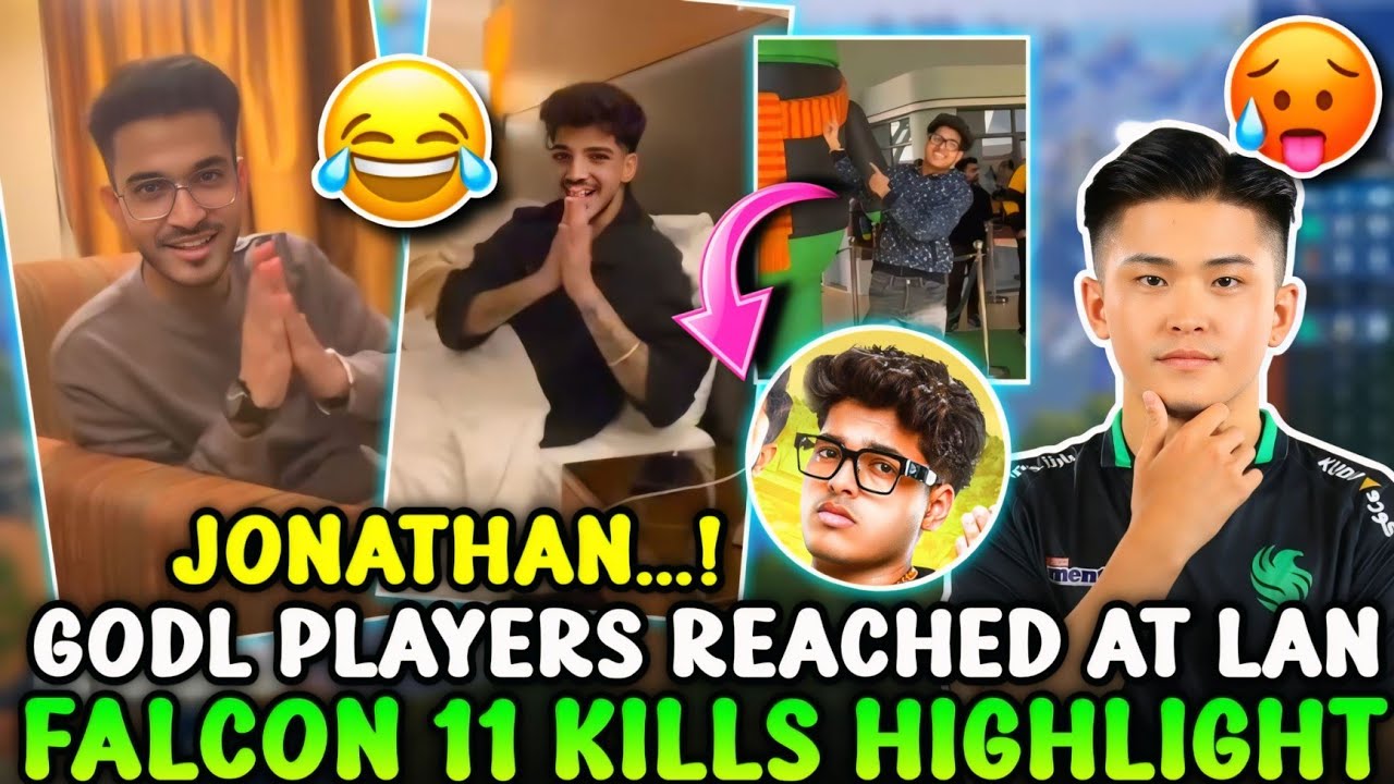 JONATHAN IN DELHI 🤔 ZGOD ADMINO REACHED AT RED BULL LAN 😎 FALCON 11 KILLS WWCD 🔥 | GODL - YouTube