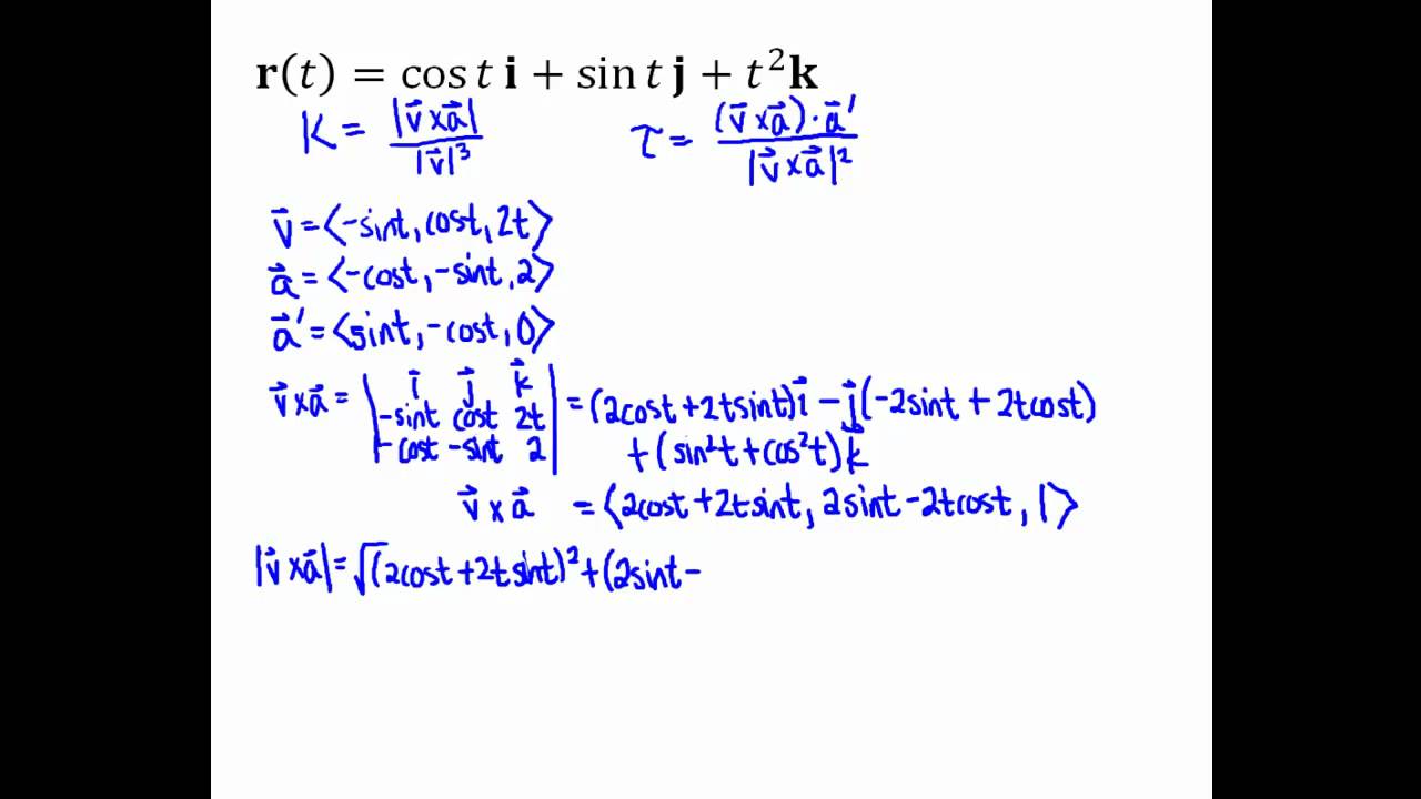 Curvature And Torsion Part 1 YouTube Curvature And Torsion Part 1 YouTube