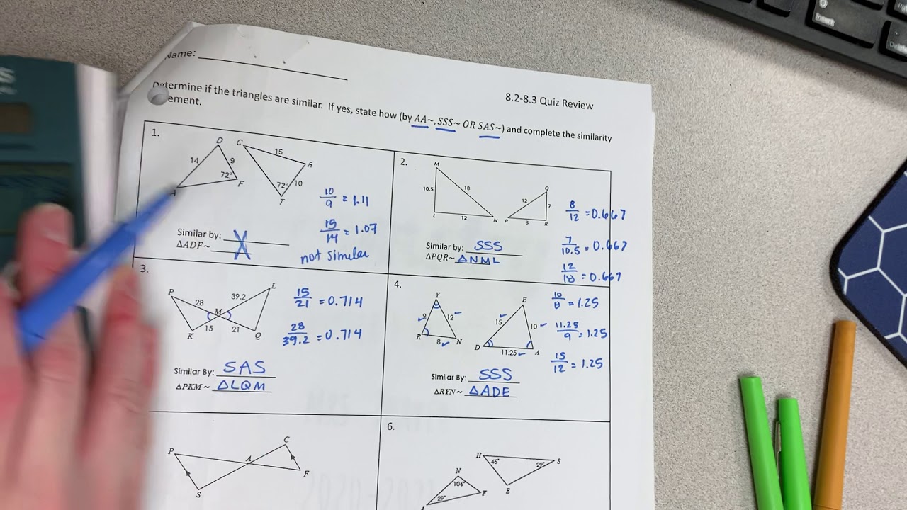 Geometry 8.2-8.3 Review - YouTube