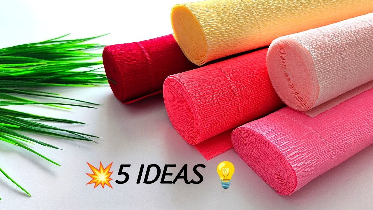 5 IDEAS 💥Corrugated paper decorations Corrugated paper flowers - YouTube