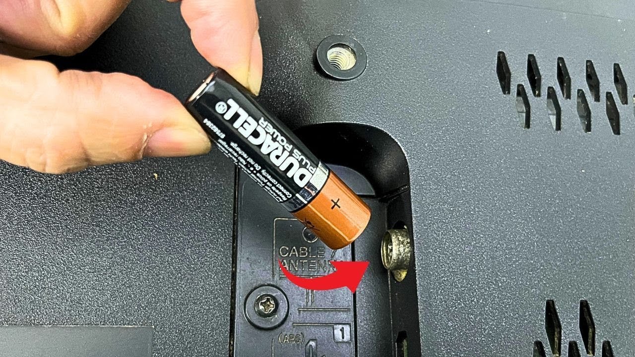 Insert the Battery into your TV and Watch all Channels over the World ...