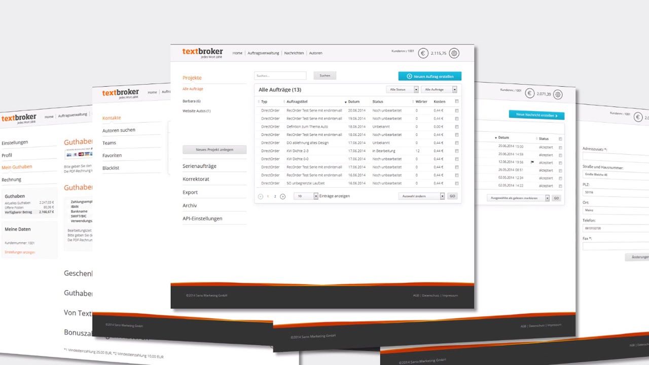 Textbroker Tutorial - Die neue Textbroker-Oberfläche im Überblick - YouTube