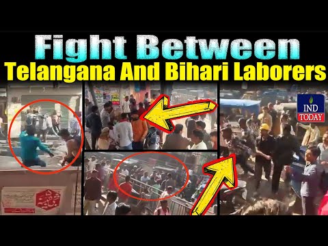 Fight Between Telangana And Bihari Laborers At Tolichowki | IND Today ...