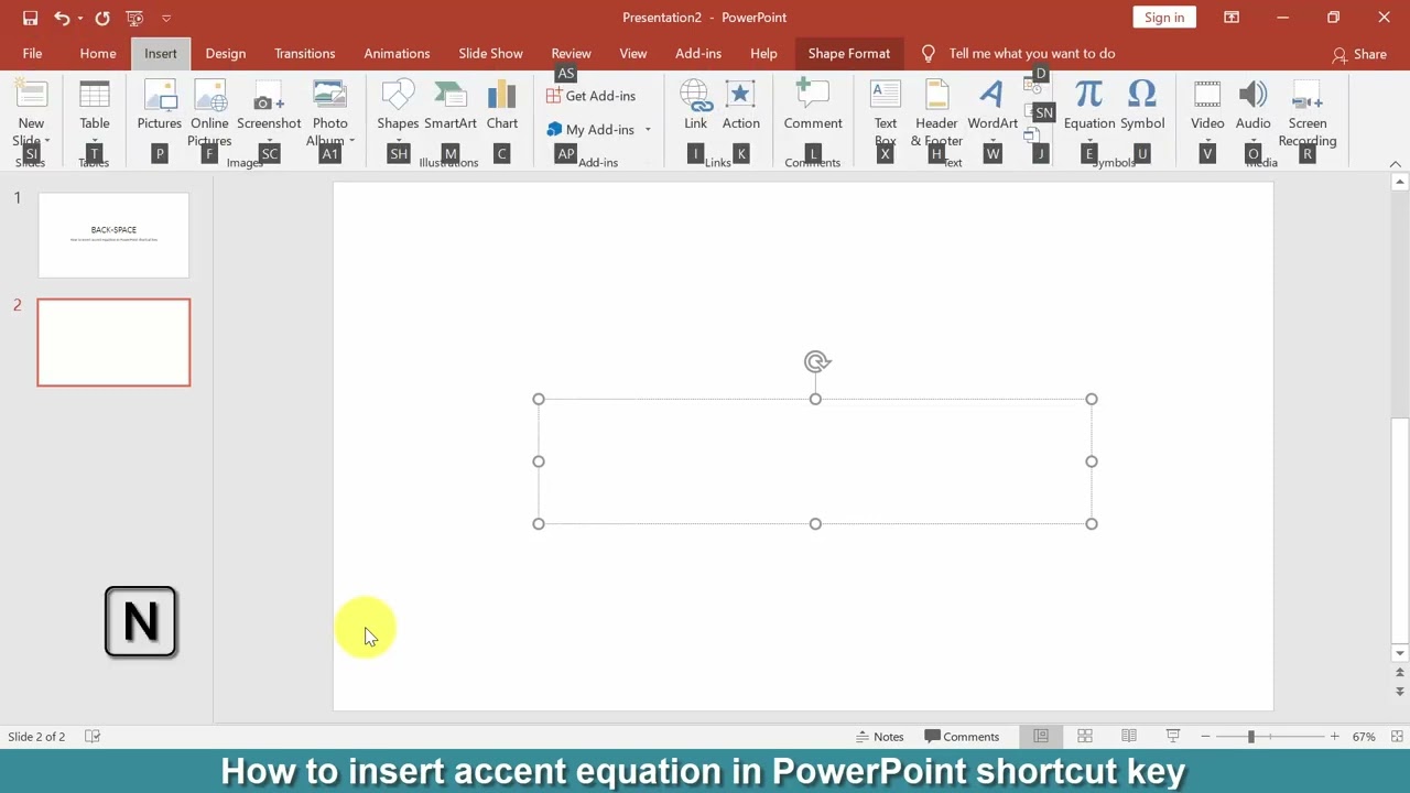 How To Insert Accent Equation In PowerPoint Shortcut Key YouTube How To Insert Accent Equation In PowerPoint Shortcut Key YouTube