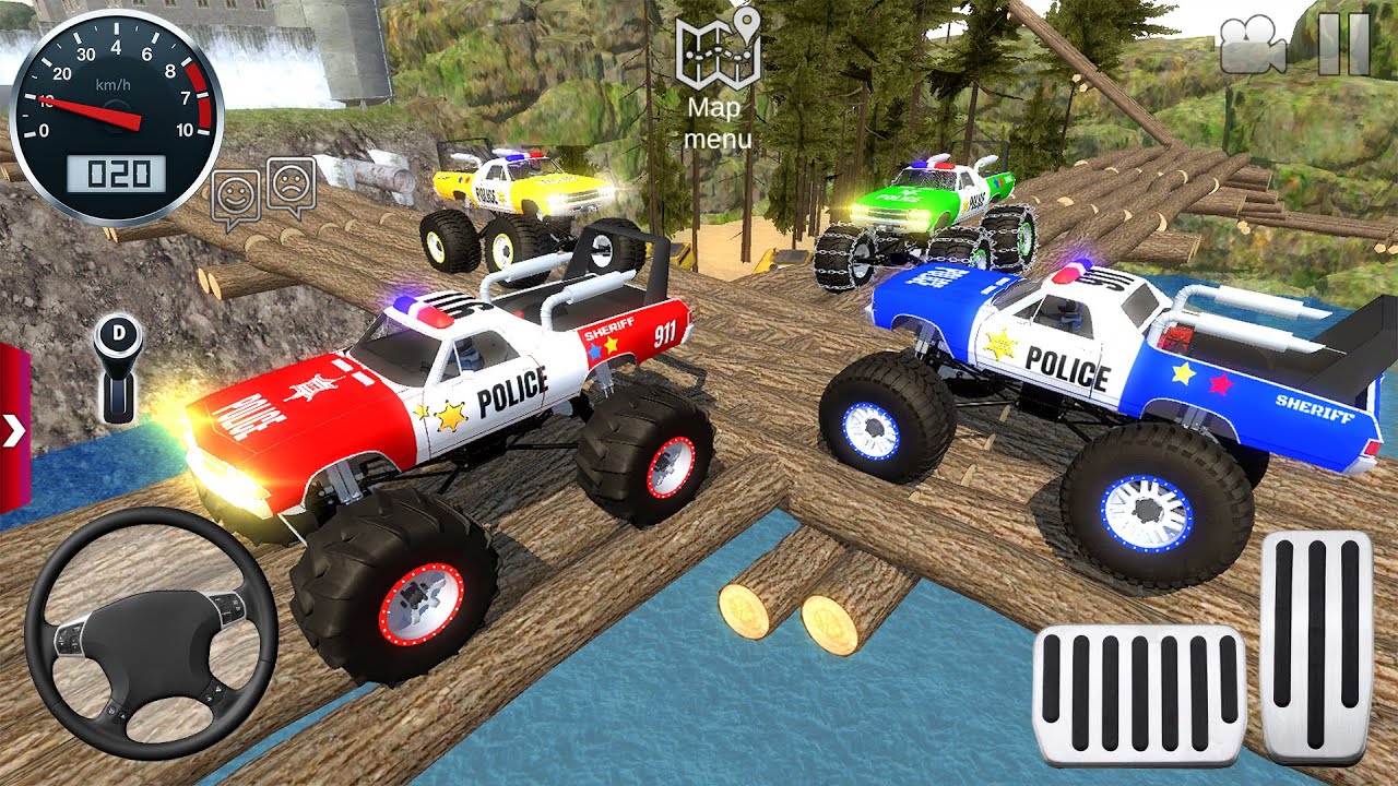 Extreme Police Sport Monster Truck Stunts Driving 3D #1 - Offroad ...