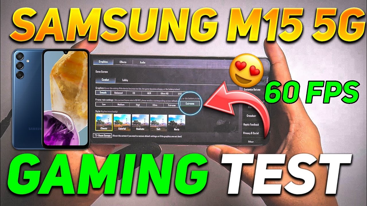SAMSUNG GALAXY M15 5G BGMI TEST | SAMSUNG M15 5G PUBG TEST | DM 6100 ...