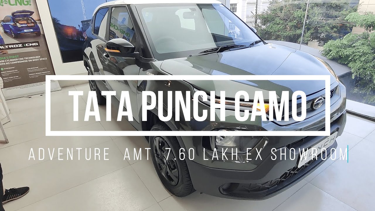 Tata PUNCH Camo Edition AMT 2023 | 5 Star Safety | 7.60 LAKH Ex ...