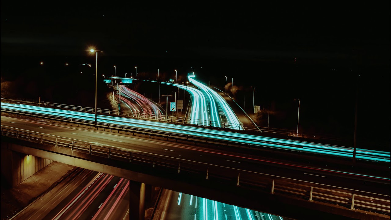M25 Motorway Night Timelapse - YouTube