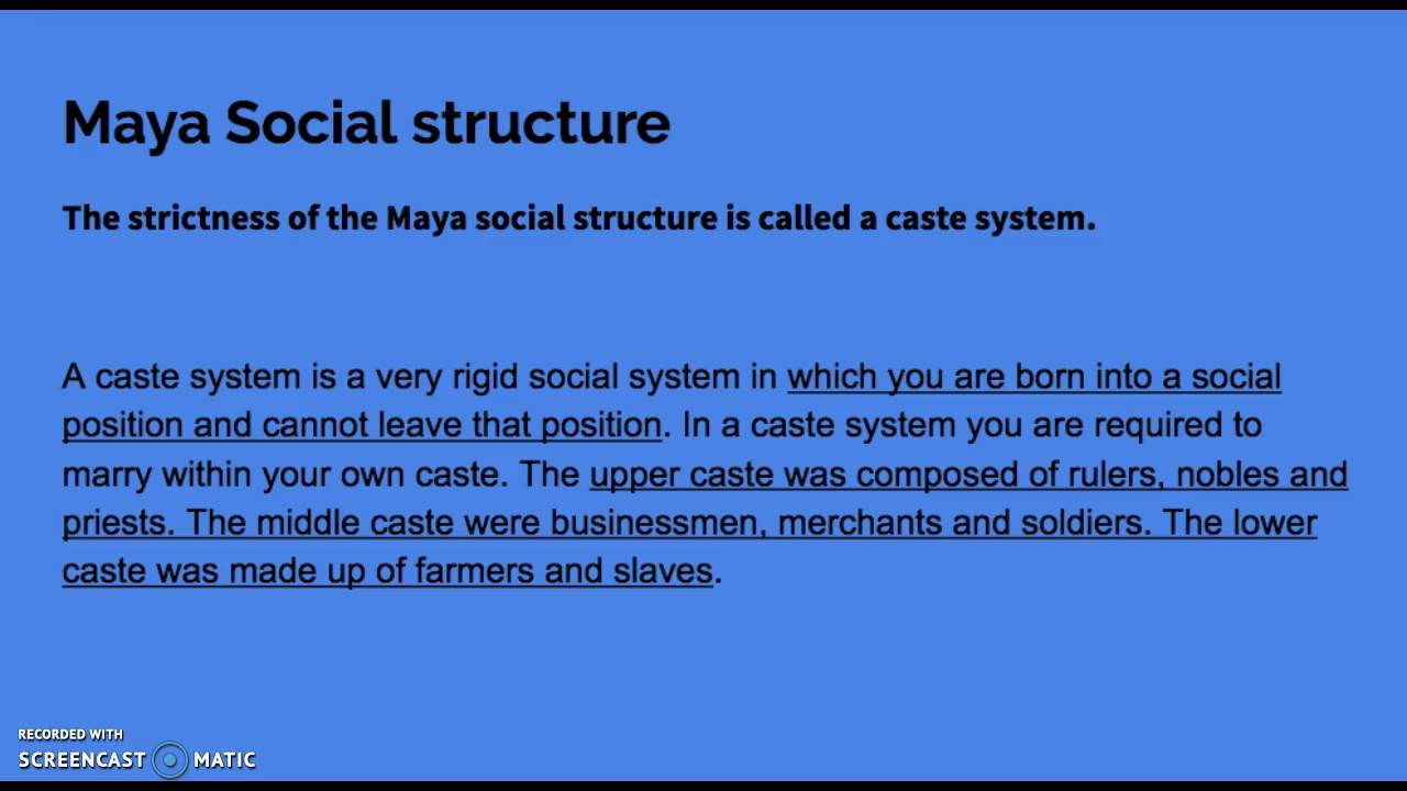 Mayan Social Class Pyramid