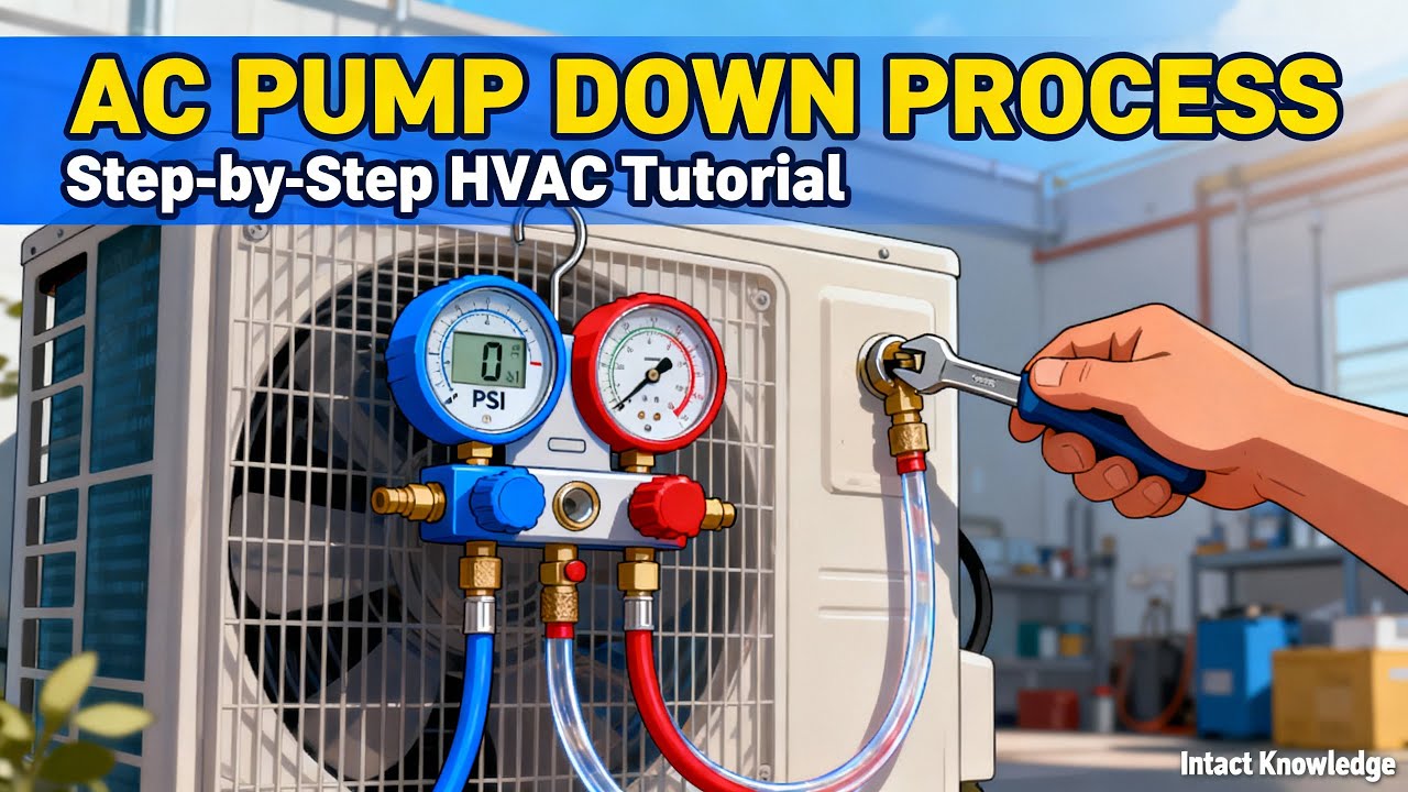 AC Pump Down Process Explained In 2 Minutes | How to Store Refrigerant ...