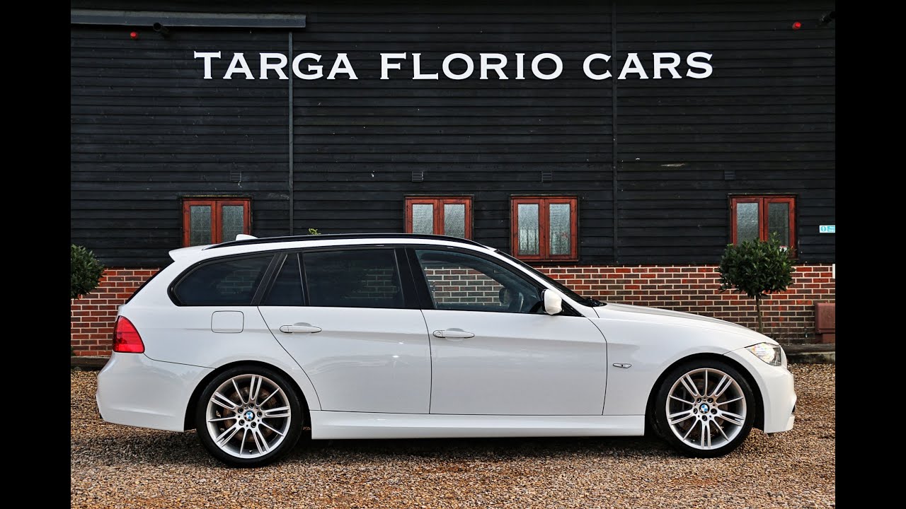BMW 335d M Sport Touring Automatic in Alpine White London UK - YouTube