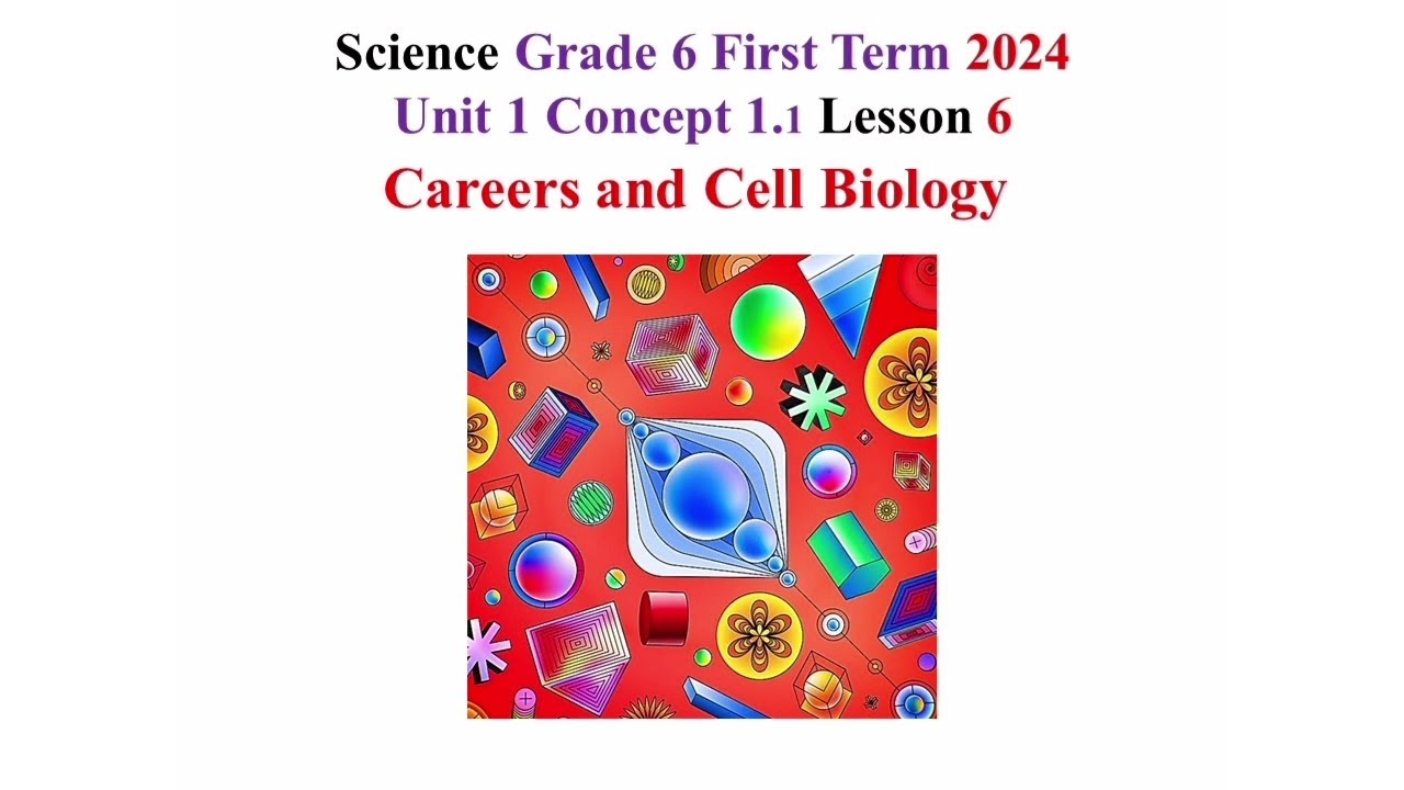 Science Grade 6 First Term 2024 Unit 1 Concept 1.1 Lesson 6 Careers and ...