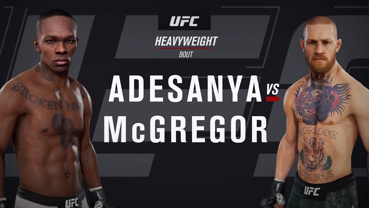 UFC 3: Israel Adesanya VS Conor McGregor | UFC | (UFC 3 GAMEPLAY) - YouTube
