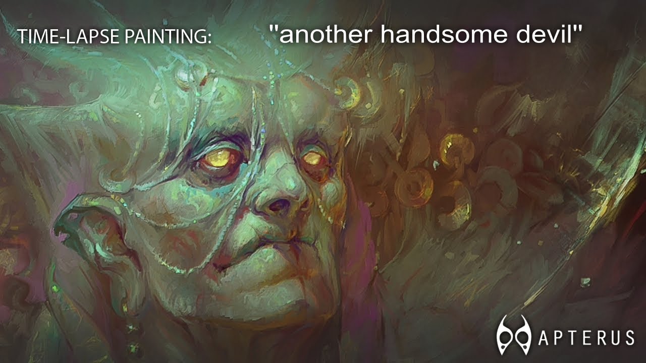 Time-lapse painting: ''another handsome devil'' - YouTube