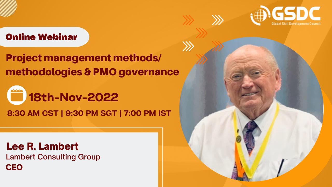 PMO Webinar Project management methods methodologies & PMO governance ...