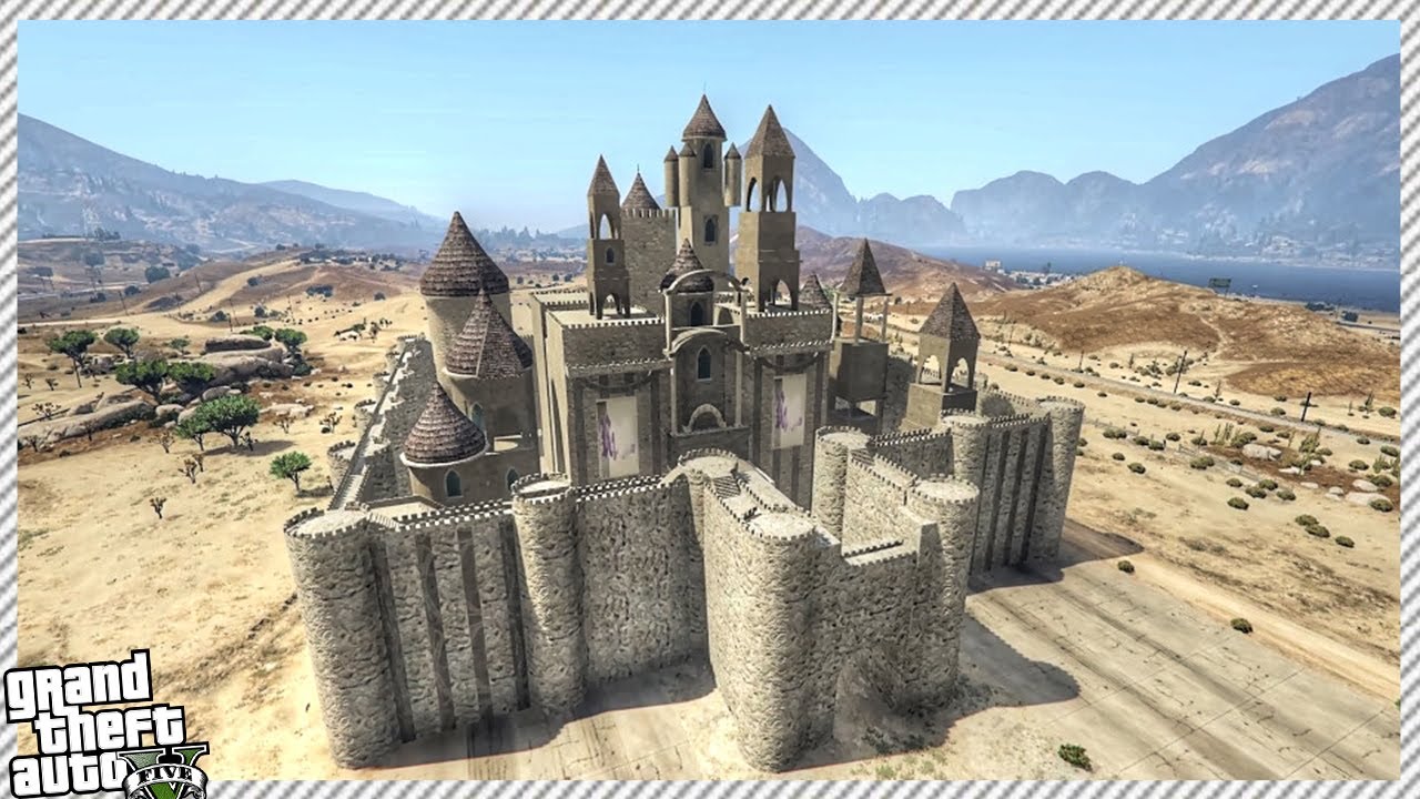 GTA 5 MOD - MASSIVE CASTLE - YouTube
