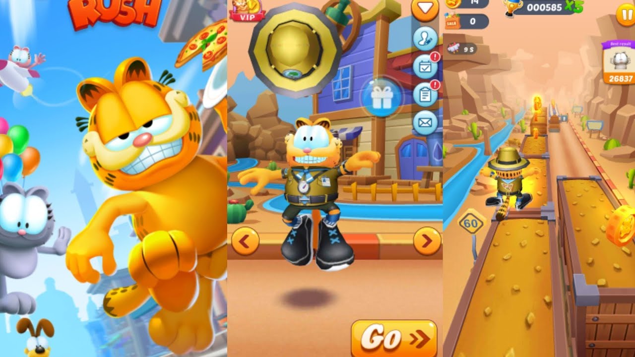 Garfield Rush Run (Kids Games) Part 2 - YouTube