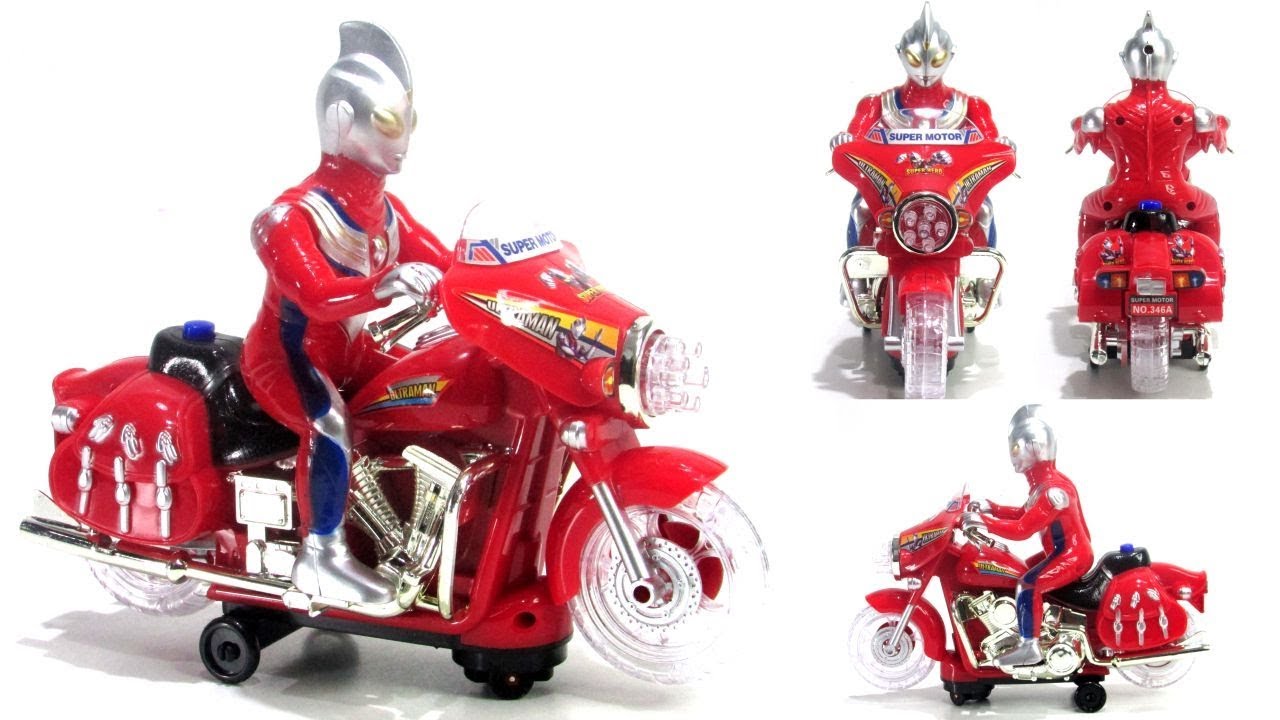 Mainan Ultraman Police Motorcycle | Mainan Motor Ultraman Super Hero ...