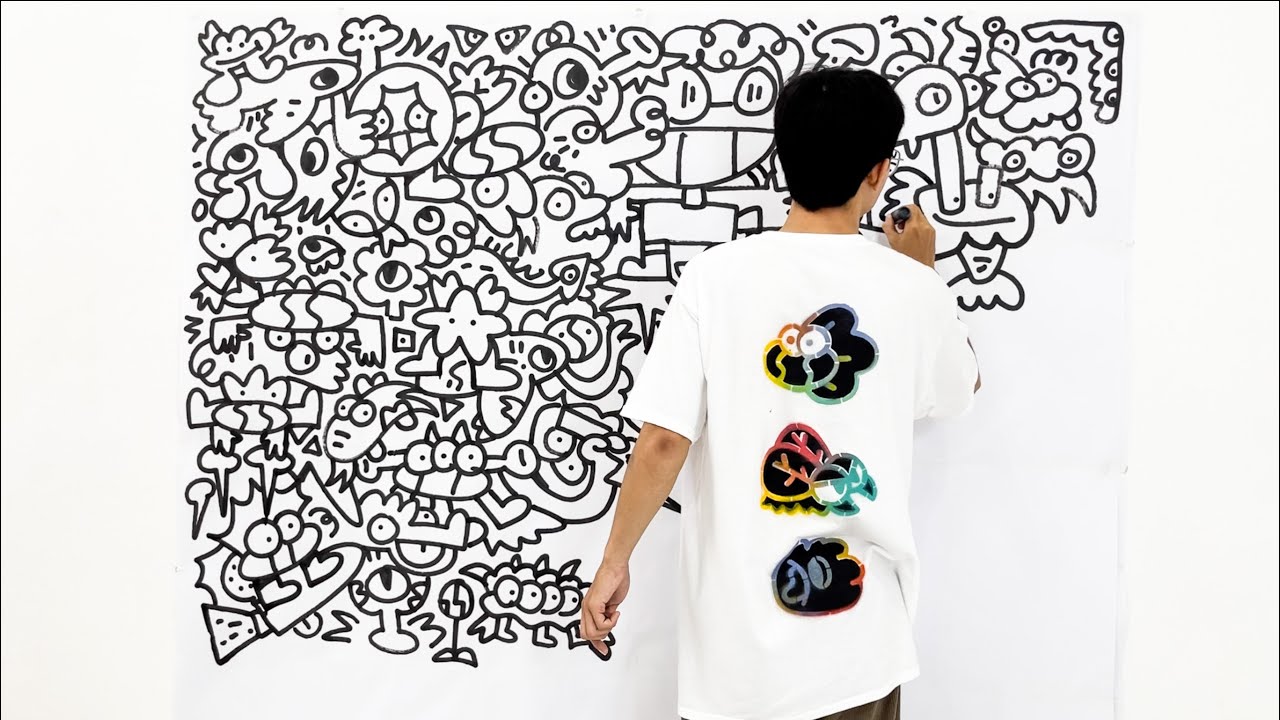 Real-time doodle | how to doodle | doodle with me - YouTube