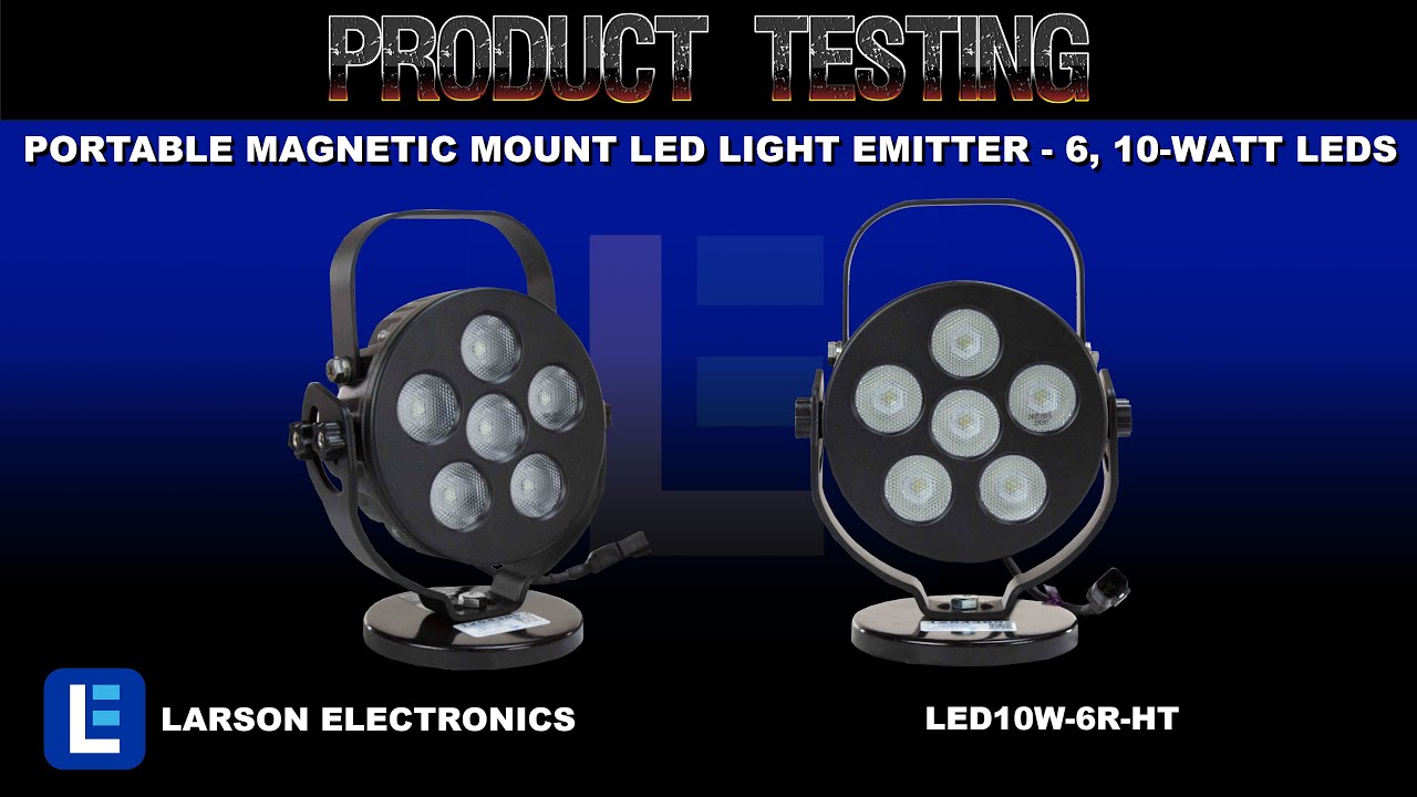 Portable Magnetic Mount LED Light Emitter - 6, 10-Watt LEDs - 675'L X ...