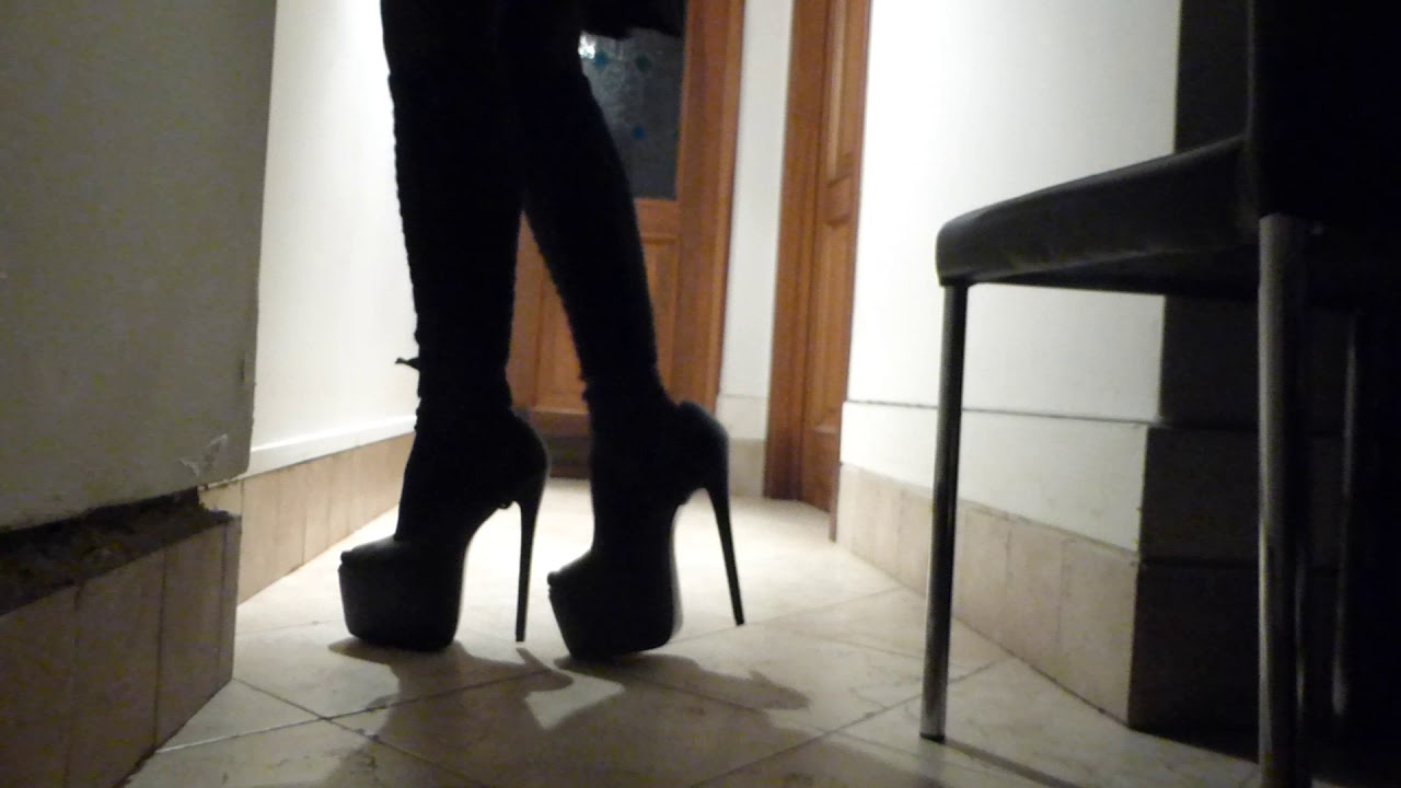 6 Inch Mega Heel Open Toe Platforms - YouTube