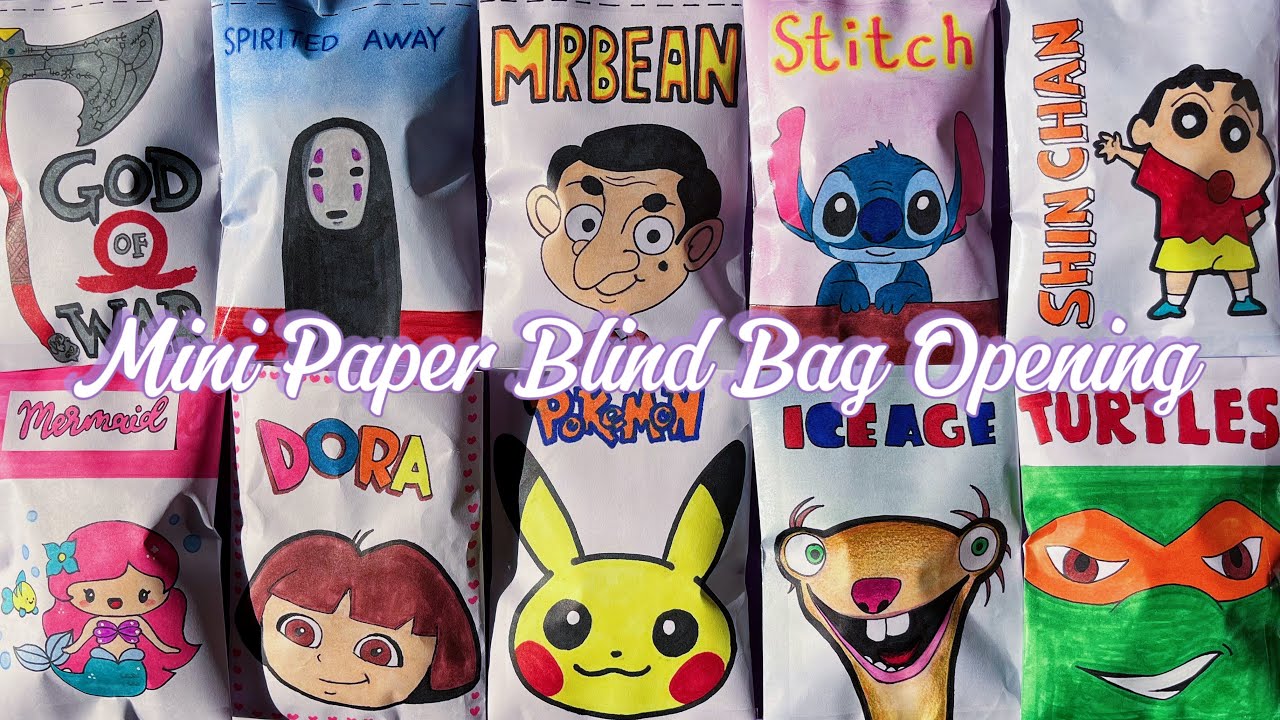 ⭐️paper diy⭐️MINI PAPER BLIND BAG COMPILATION 🔇 no music | 2024 | ASMR ...