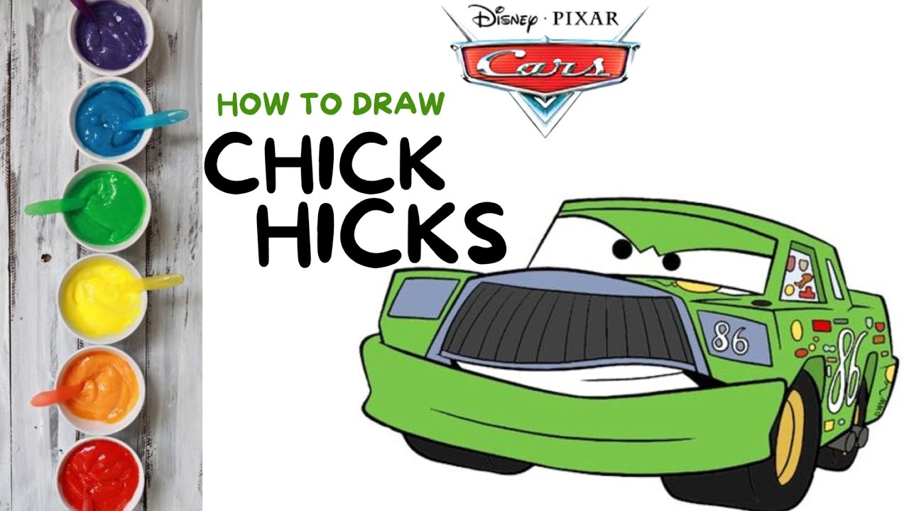 Draw Car | Chick Hicks | Colouring Pages for Kids | #cars #mcqueen # ...