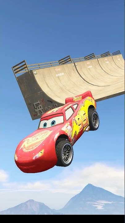 GTA 5 Epic Ragdolls Lightning McQueen Mega Ramp Cars Challenge Spider ...