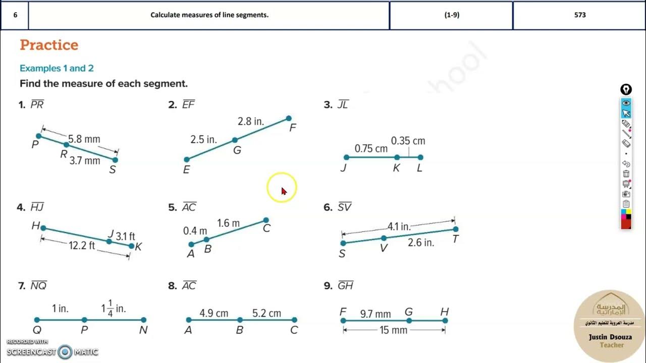 G9Adv 6 Calculate measures of line segments - YouTube