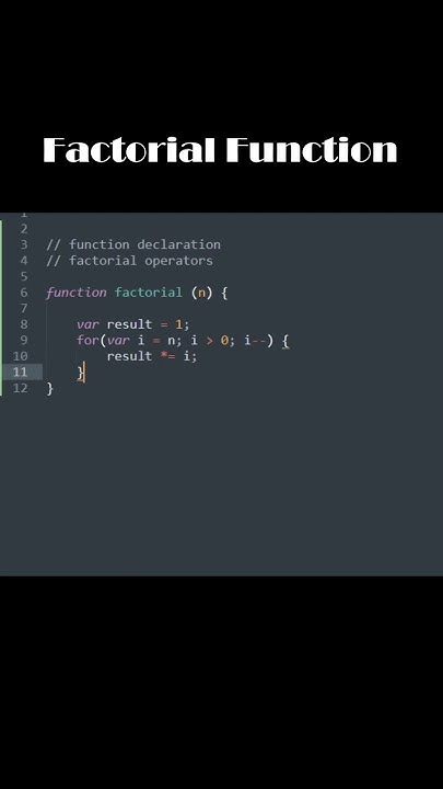 Basic Javascript - Making Factorial Function - YouTube