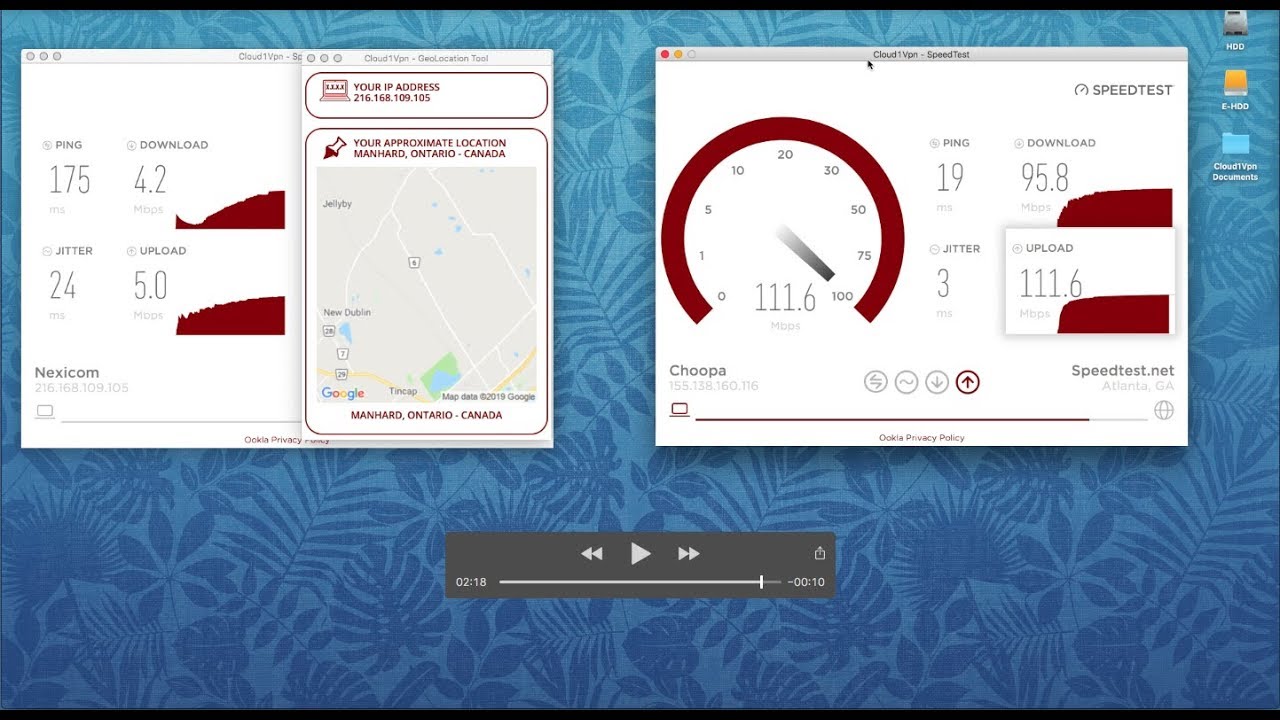 Compare Cloud1Vpn and Free VPN Speed - YouTube