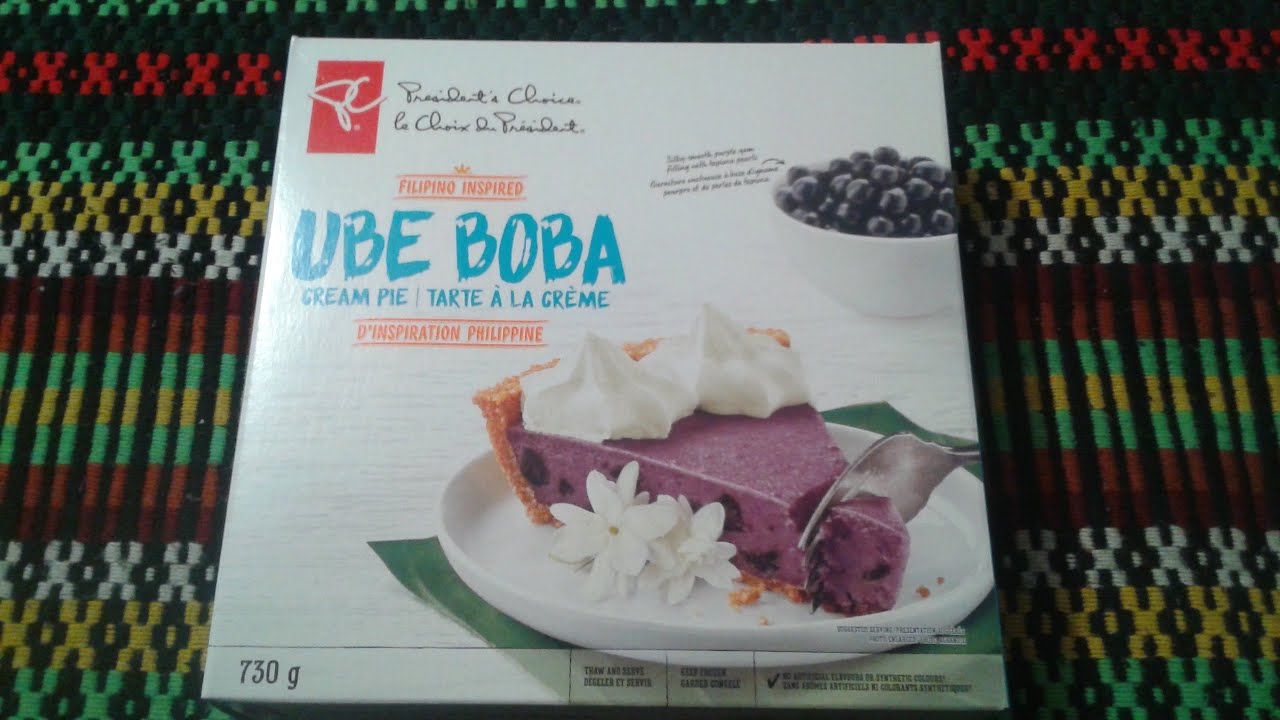 President's Choice Ube Boba cream pie review - YouTube